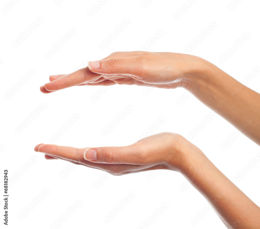 hand show gesture Stock Photo | Adobe Stock