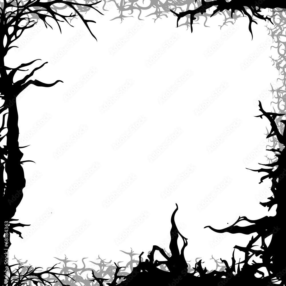 square forest background frame illustration Stock Illustration | Adobe ...