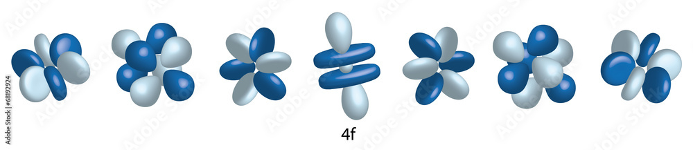 f-orbitals in 3D Stock Vector | Adobe Stock