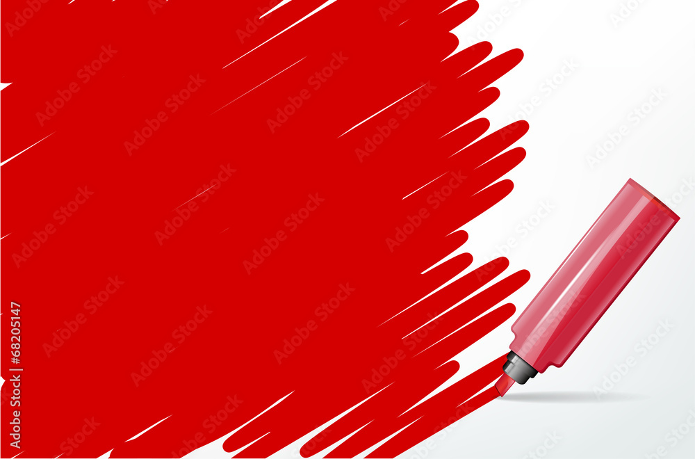 Red background with marker and scribble - place for your text Stock ...