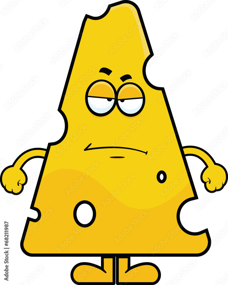 Cartoon Swiss Cheese Grumpy Stock Vector | Adobe Stock