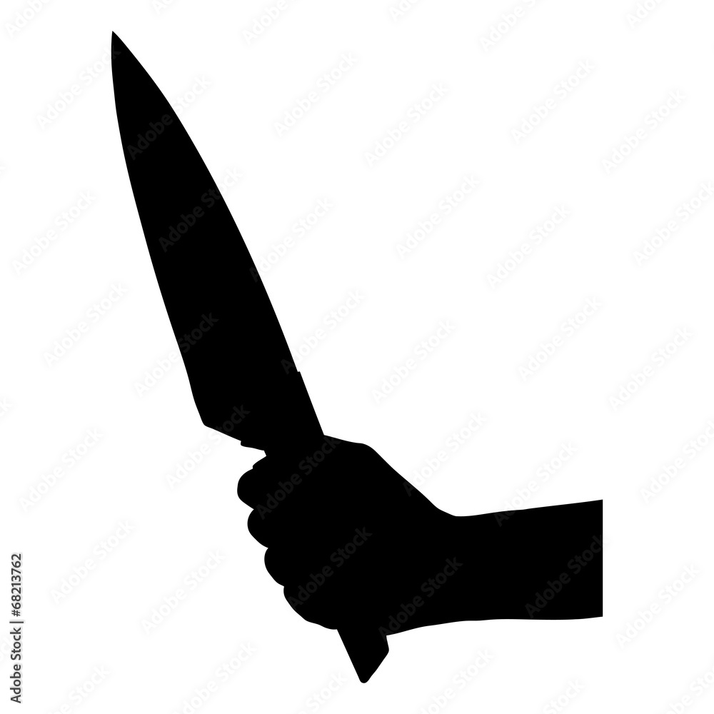 Hand holding knife, vector illustration Stock Vector | Adobe Stock