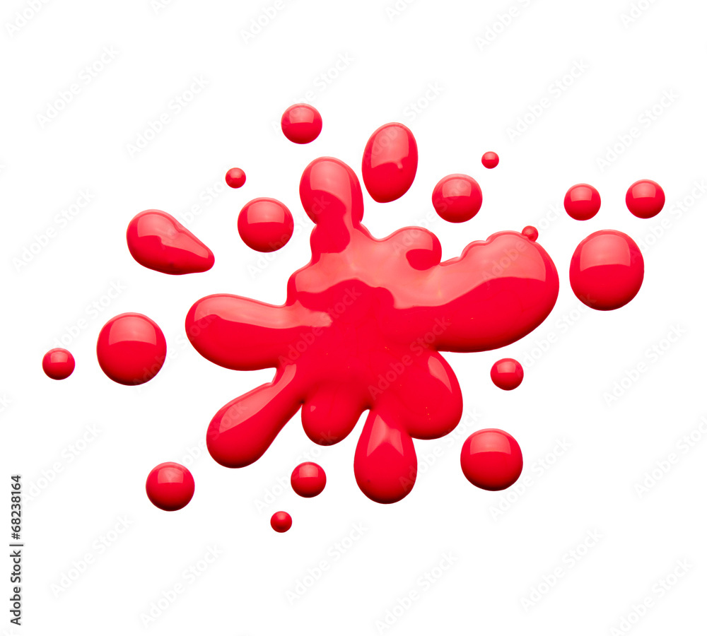 red paint splash isolated on white background Stock Illustration ...