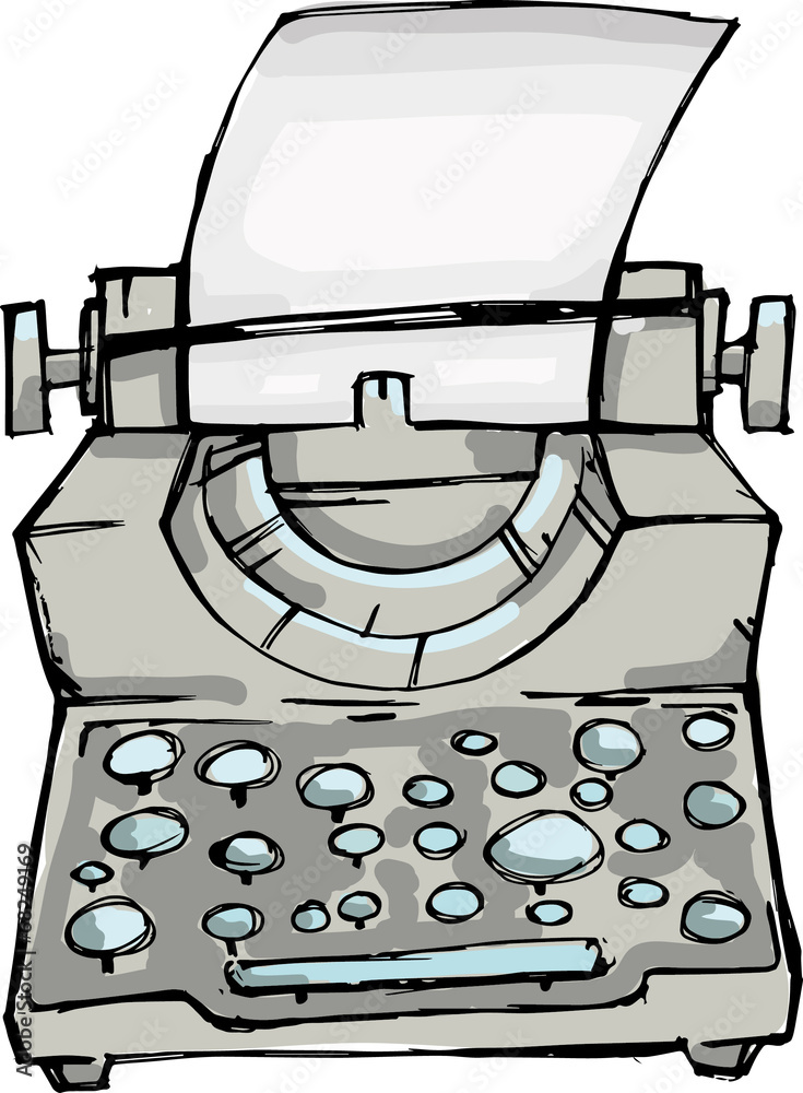 Cartoon typewriter Stock Photo | Adobe Stock