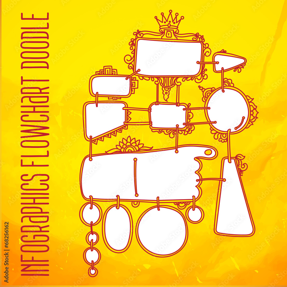 infographics flowchart Doodle Stock Vector | Adobe Stock