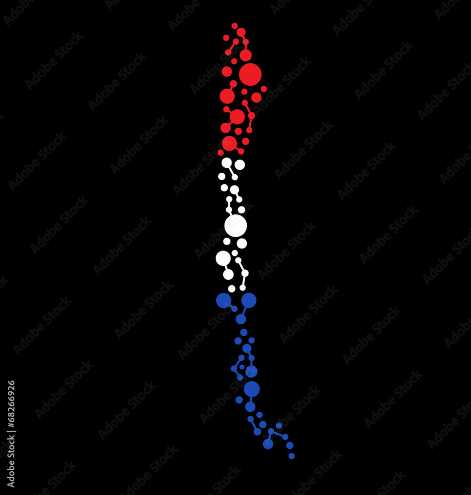 Chile dot and lines map image logo Stock Vector | Adobe Stock