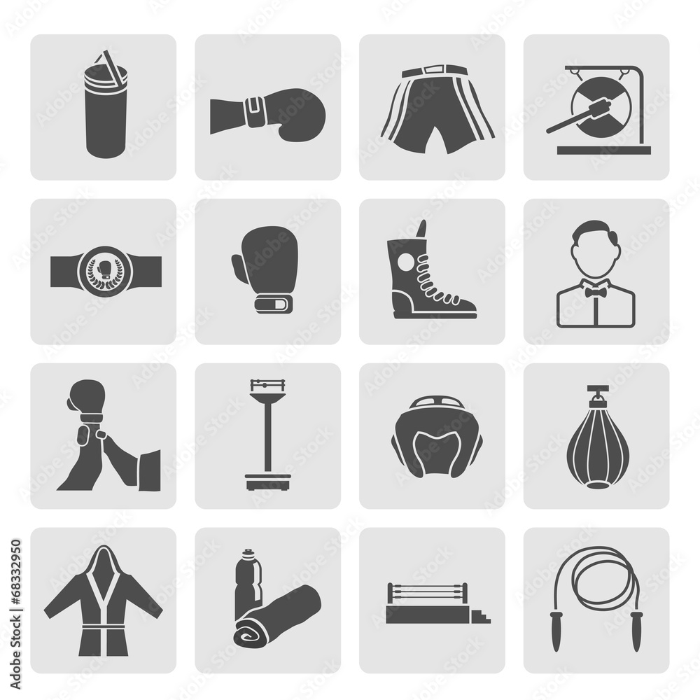 Set of Boxing Icons Stock Vector | Adobe Stock