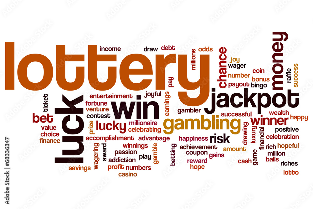 Lottery word cloud ilustración de Stock | Adobe Stock