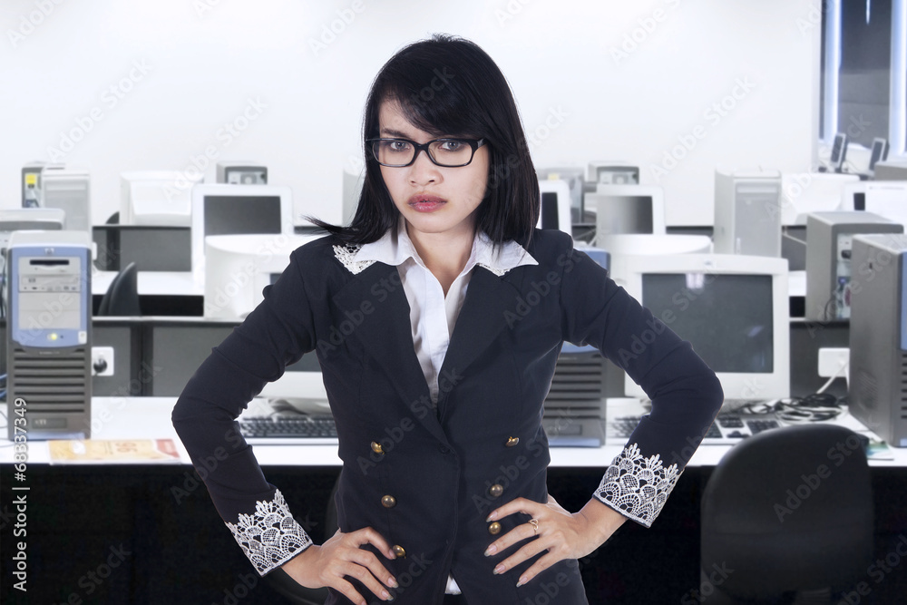 Portrait of bossy businesswoman Stock Photo | Adobe Stock