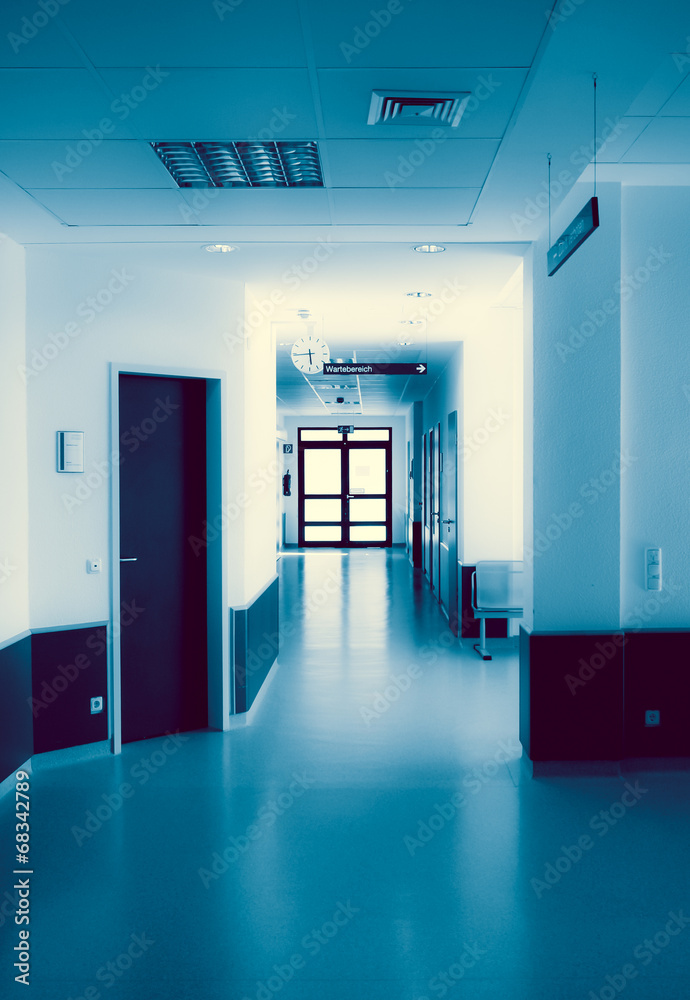 hospital corridor. hospital hallway. hospital interior Stock Photo ...