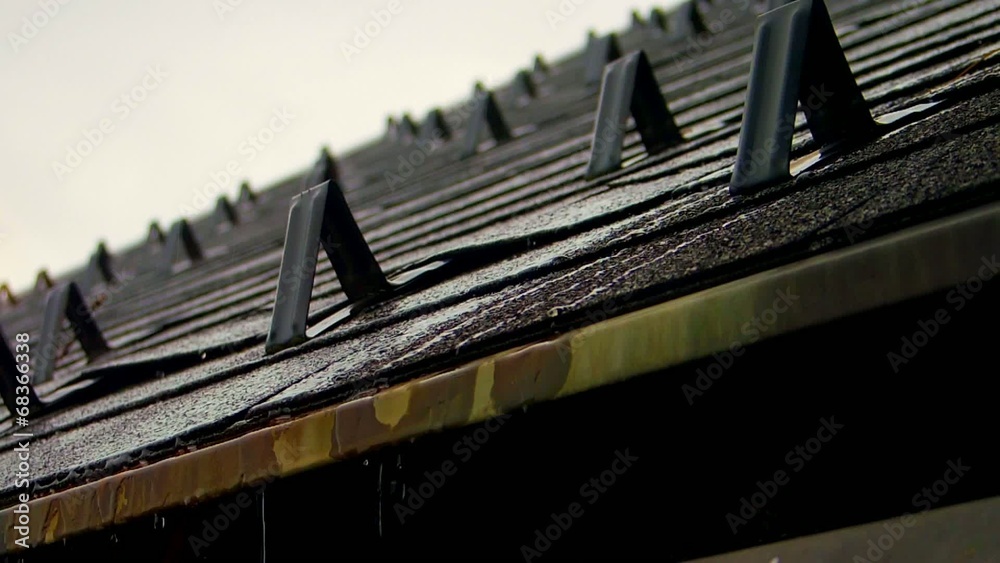 Vidéo Stock rain dropping and dripping on house roof and gutter | Adobe ...