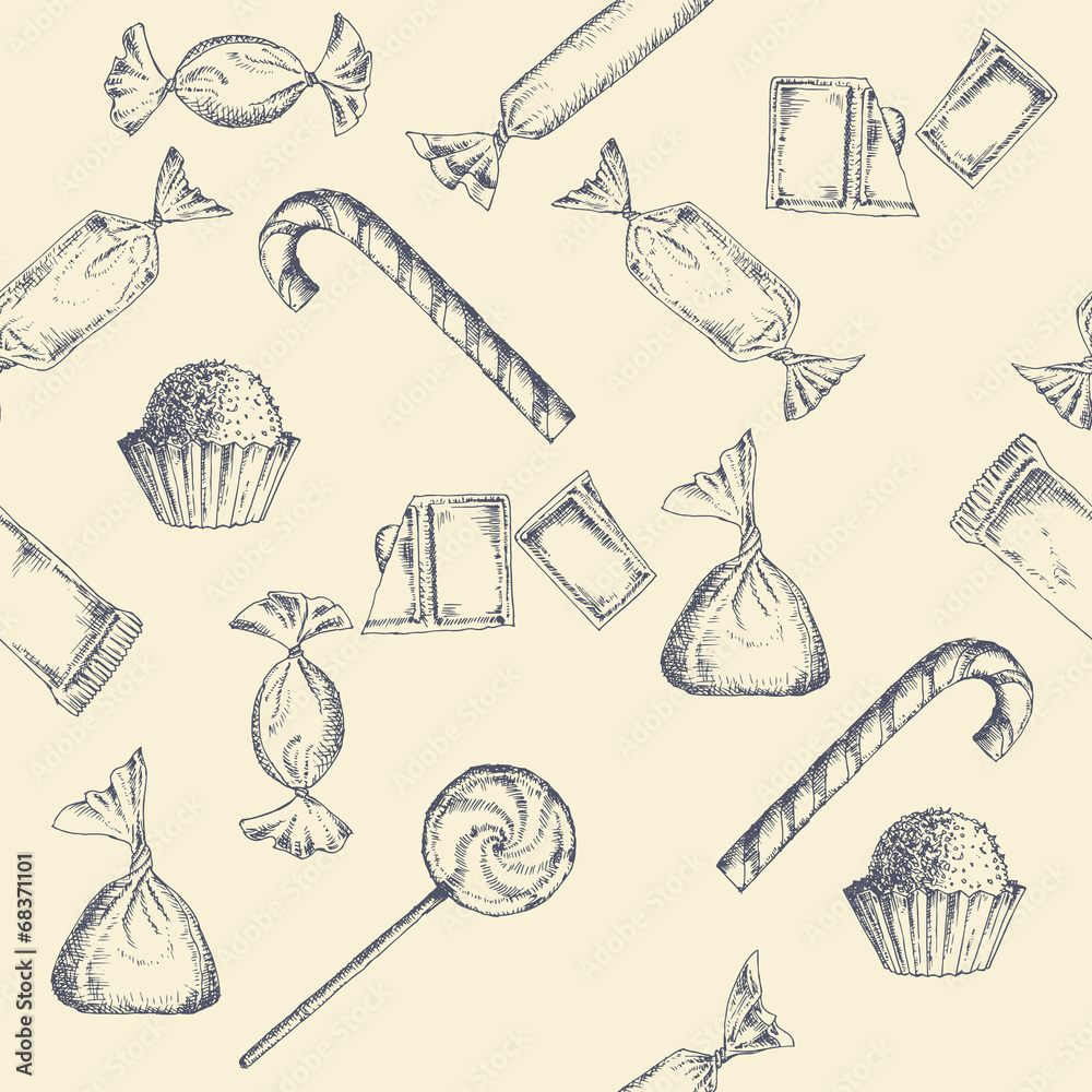 Vintage candy background Stock Vector | Adobe Stock