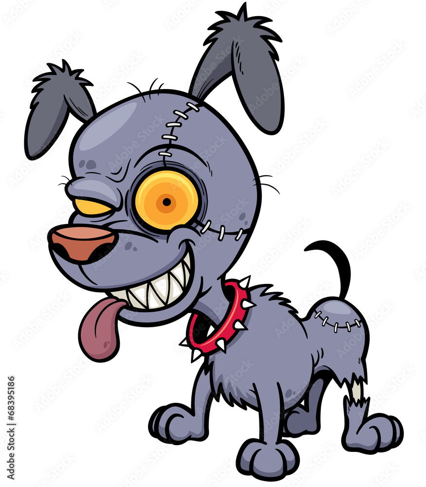 Vector illustration of Cartoon Dog zombie Stock Vector | Adobe Stock