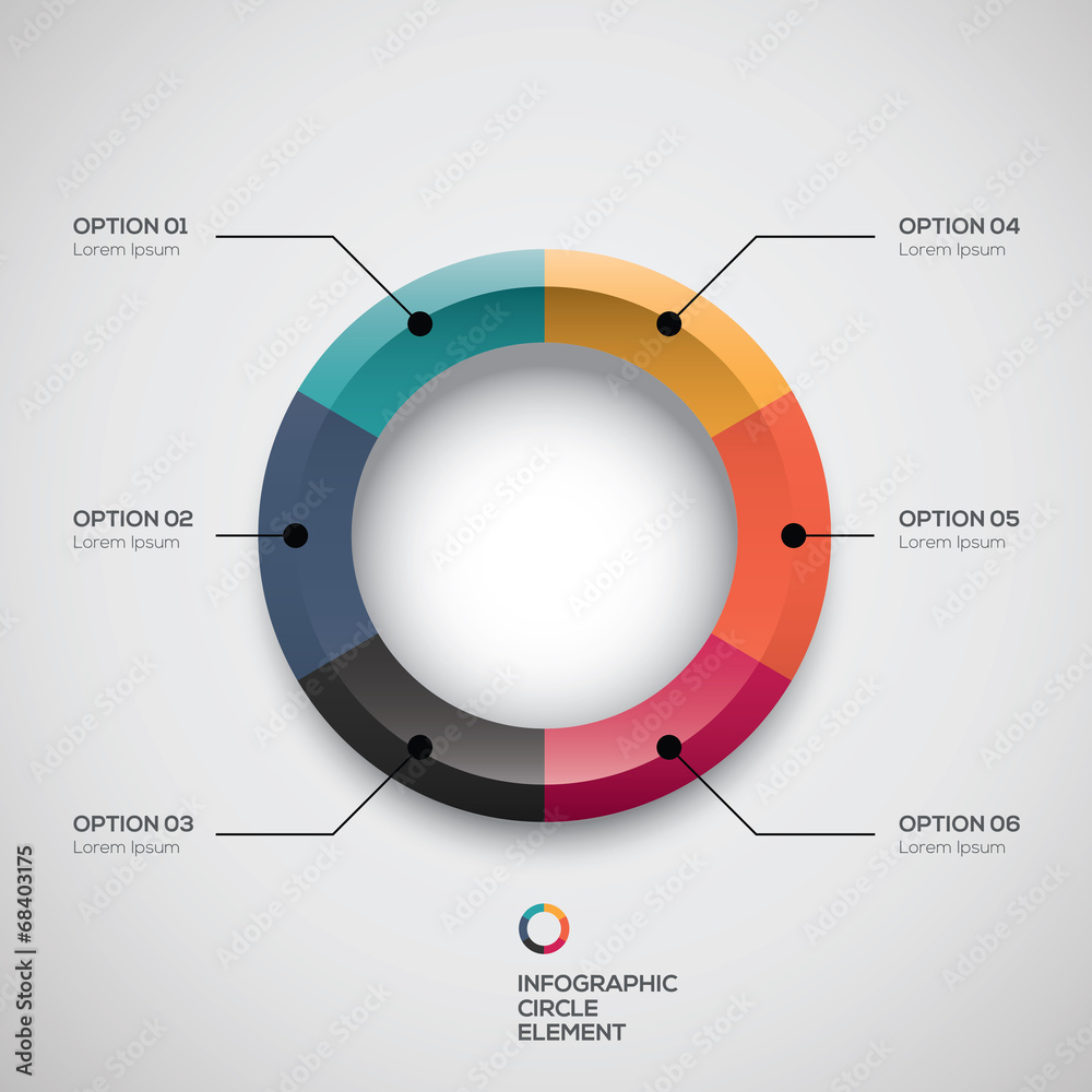 Infographic ui styled business pie chart and vector options Stock ...