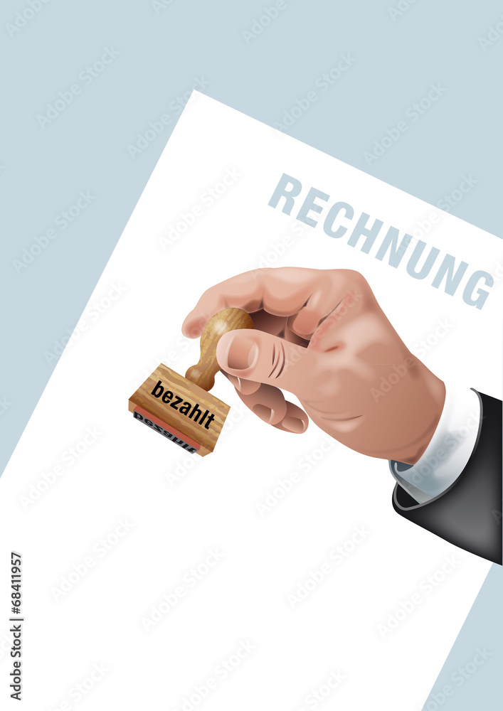 Rechnung_bezahlt Stock-Vektorgrafik | Adobe Stock