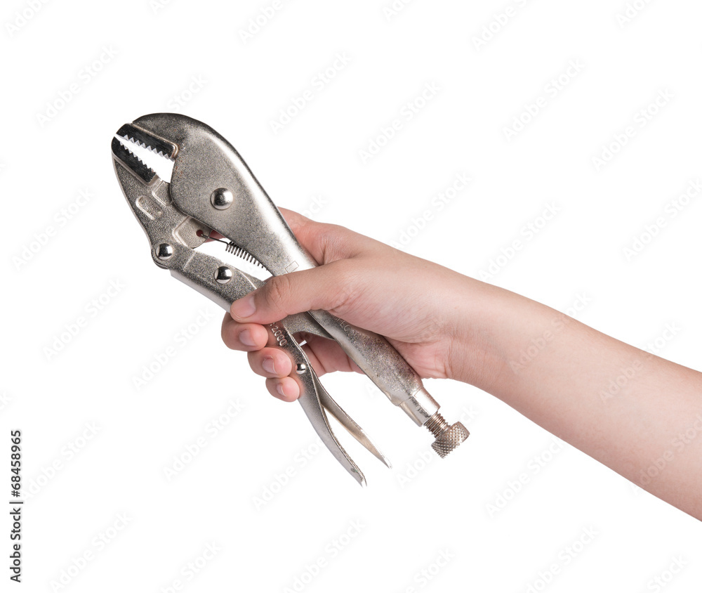 hand holding Spanner Stock Photo | Adobe Stock