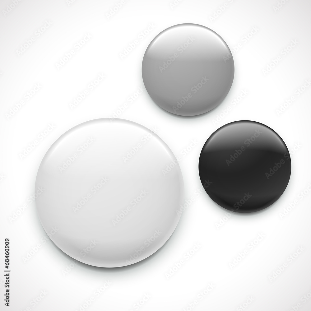 blank button badge template Stock Vector | Adobe Stock