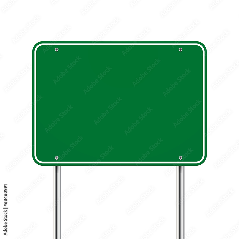 blank green road sign Stock Vector | Adobe Stock