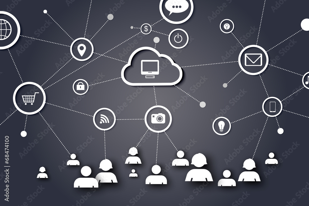 Network Concept Vector Design vector de Stock | Adobe Stock