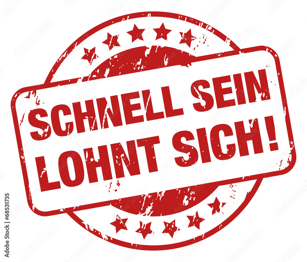 Schnell sein lohnt sich Stock-Vektorgrafik | Adobe Stock