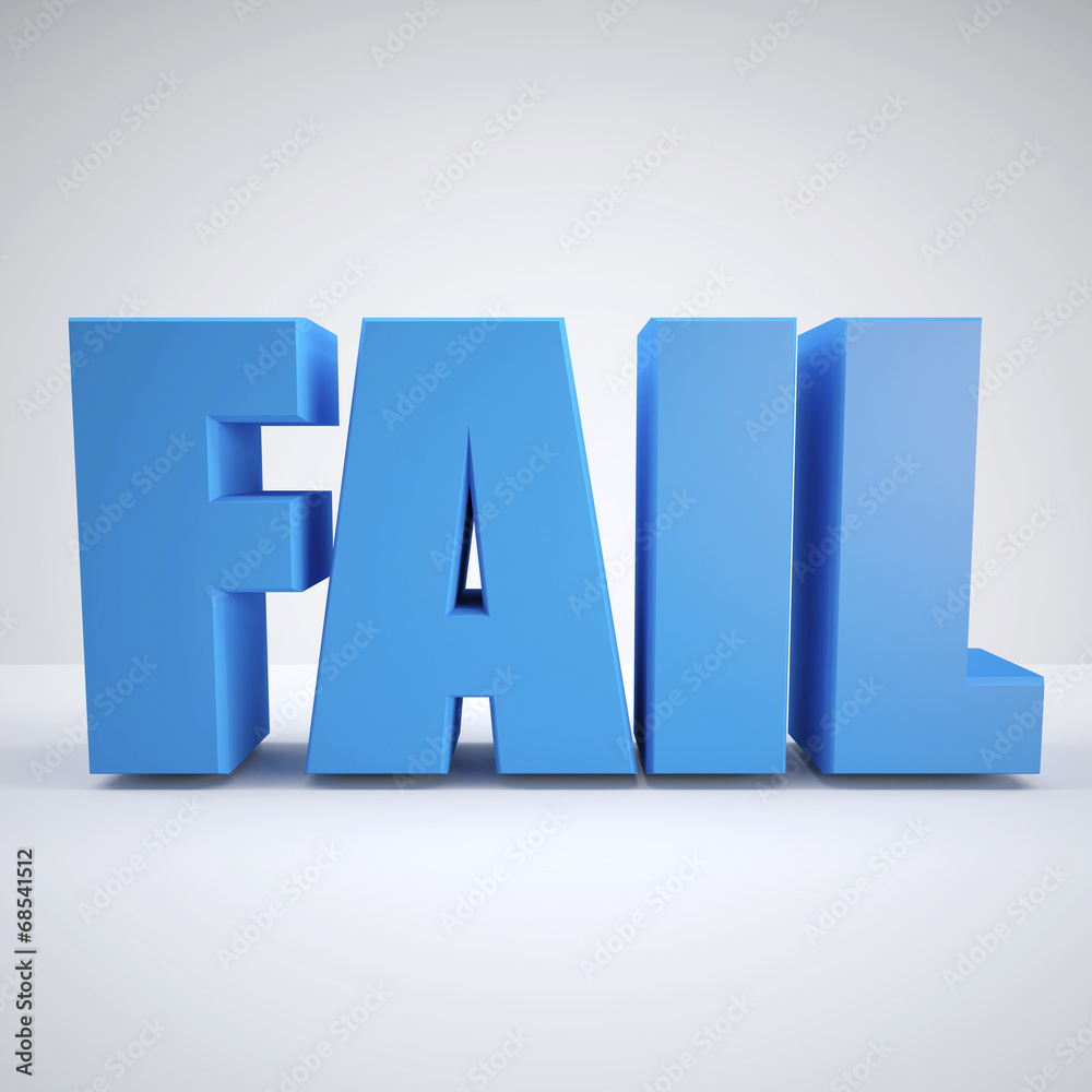 Blue fail sign Stock-Illustration | Adobe Stock