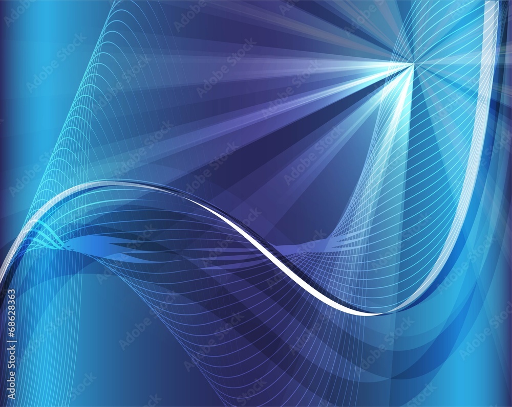 Blue Background light wave vector Stock Vector | Adobe Stock