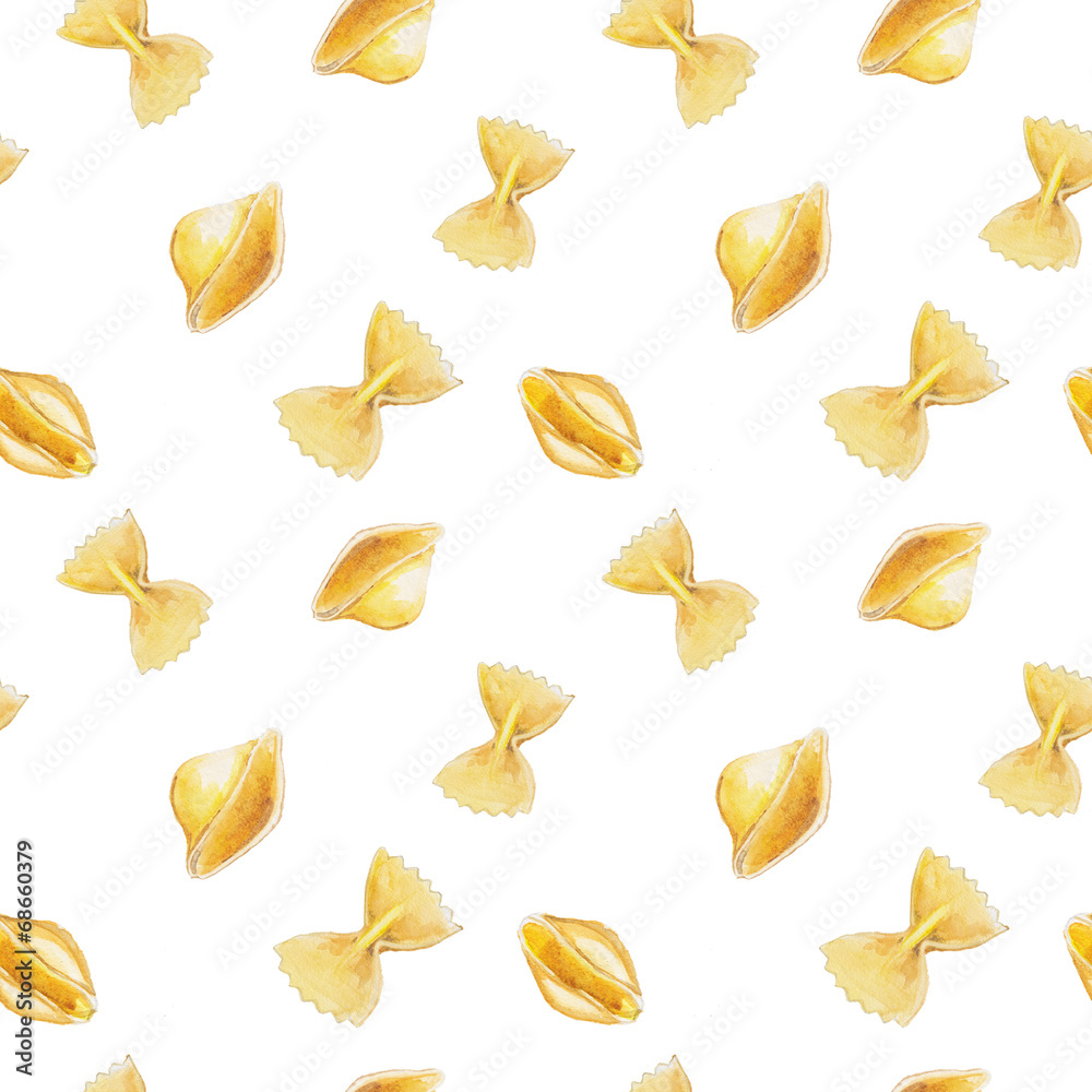 watercolor italian pasta pattern Stock Illustration | Adobe Stock