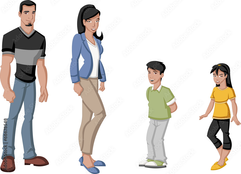 Hispanic Family Cartoon