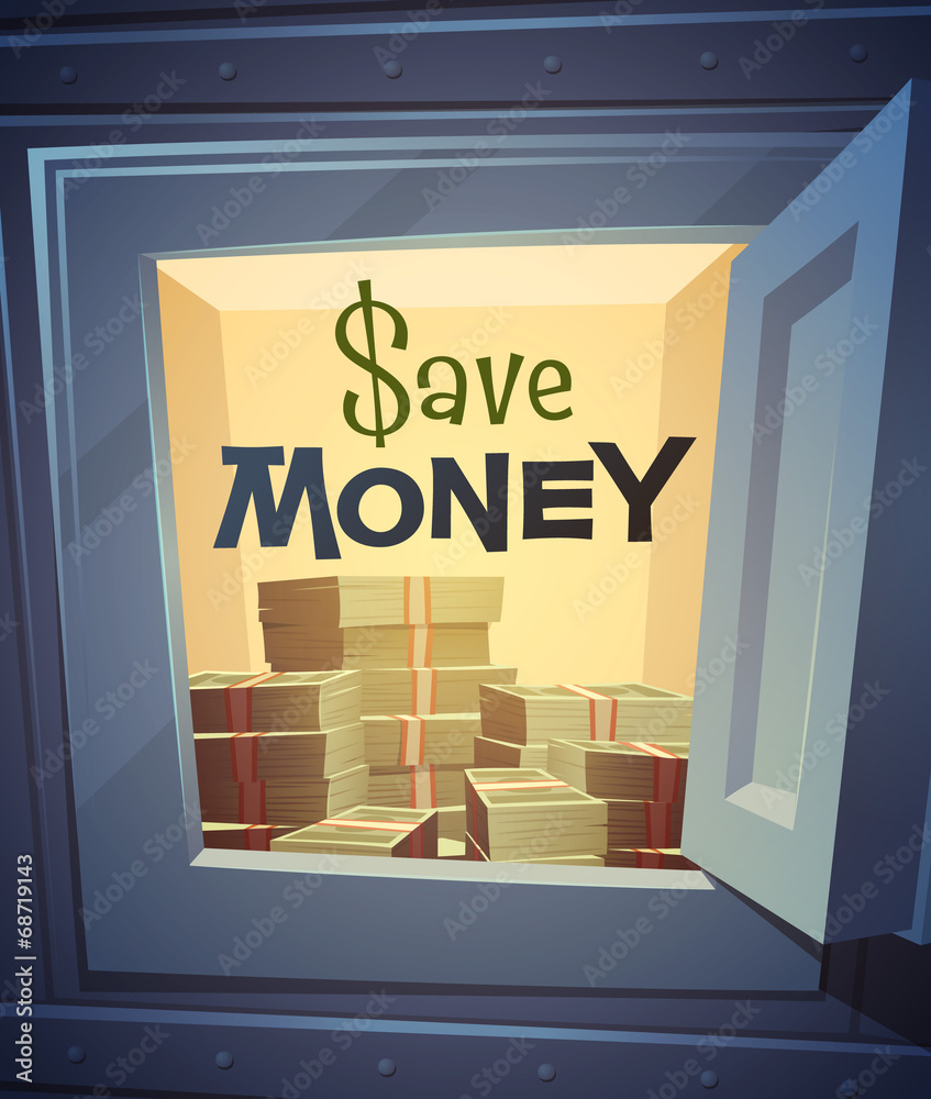 Save money card \ poster design. Vector illustration. Stock Vector ...
