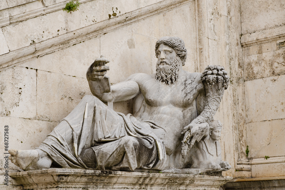 Ancient Roman allegory of Nile River. Campidoglio, Rome, Italy Stock ...