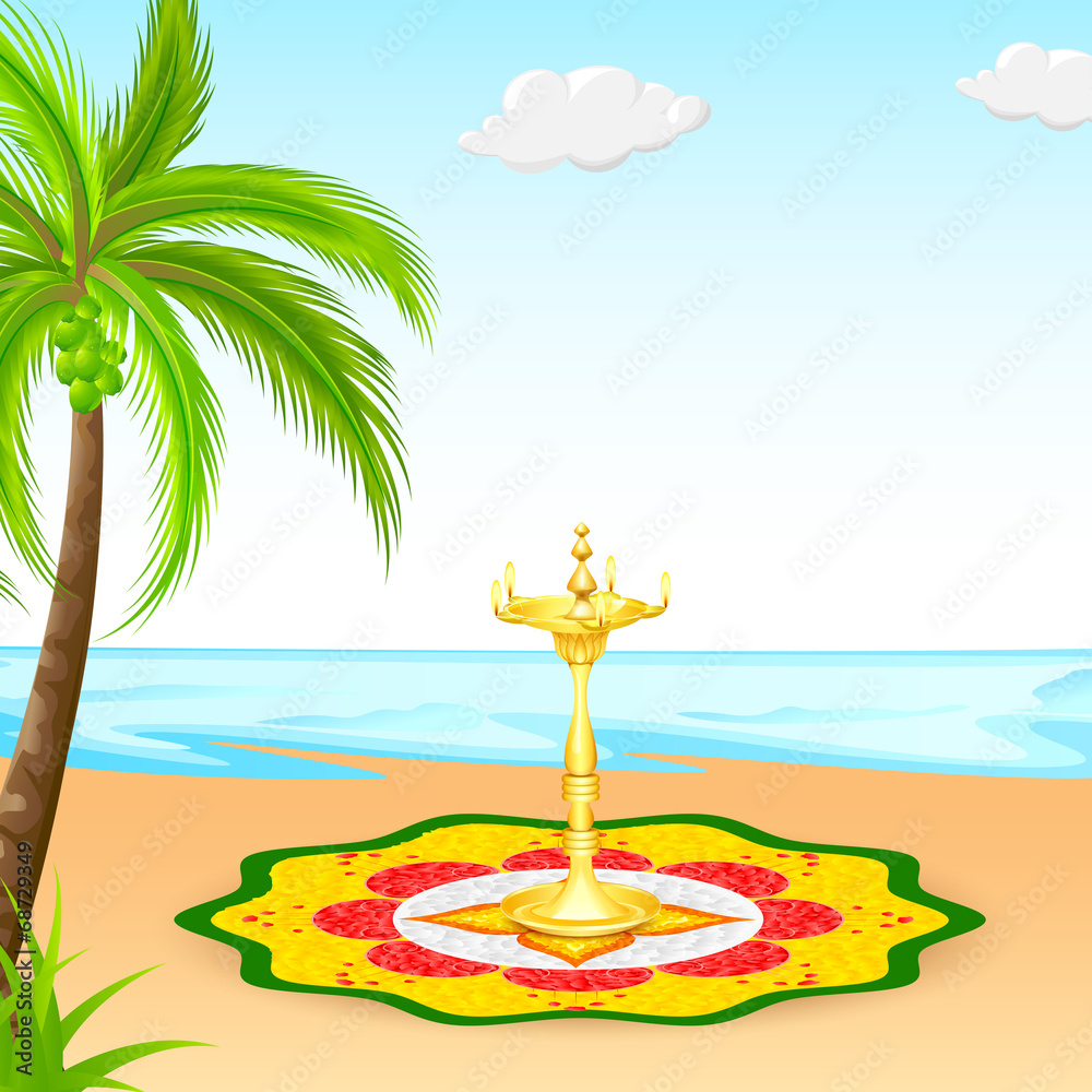 Happy Onam background Stock Vector | Adobe Stock