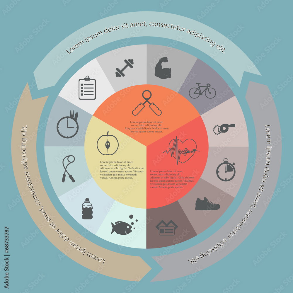 Fitness infographic Stock Vector | Adobe Stock
