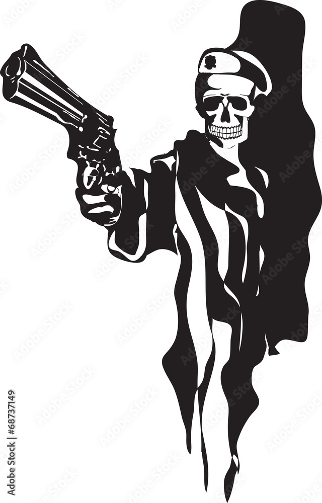 Skull And Guns Vector