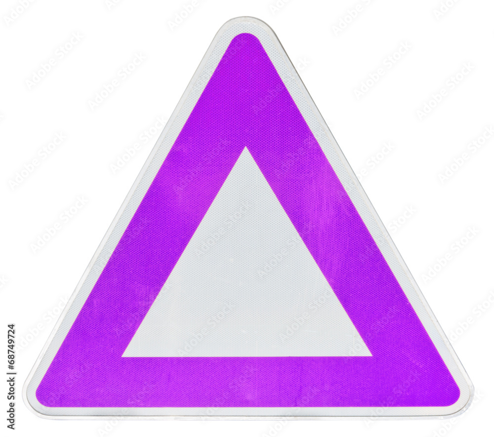 fond de panneau de signalisation triangle Stock Photo | Adobe Stock