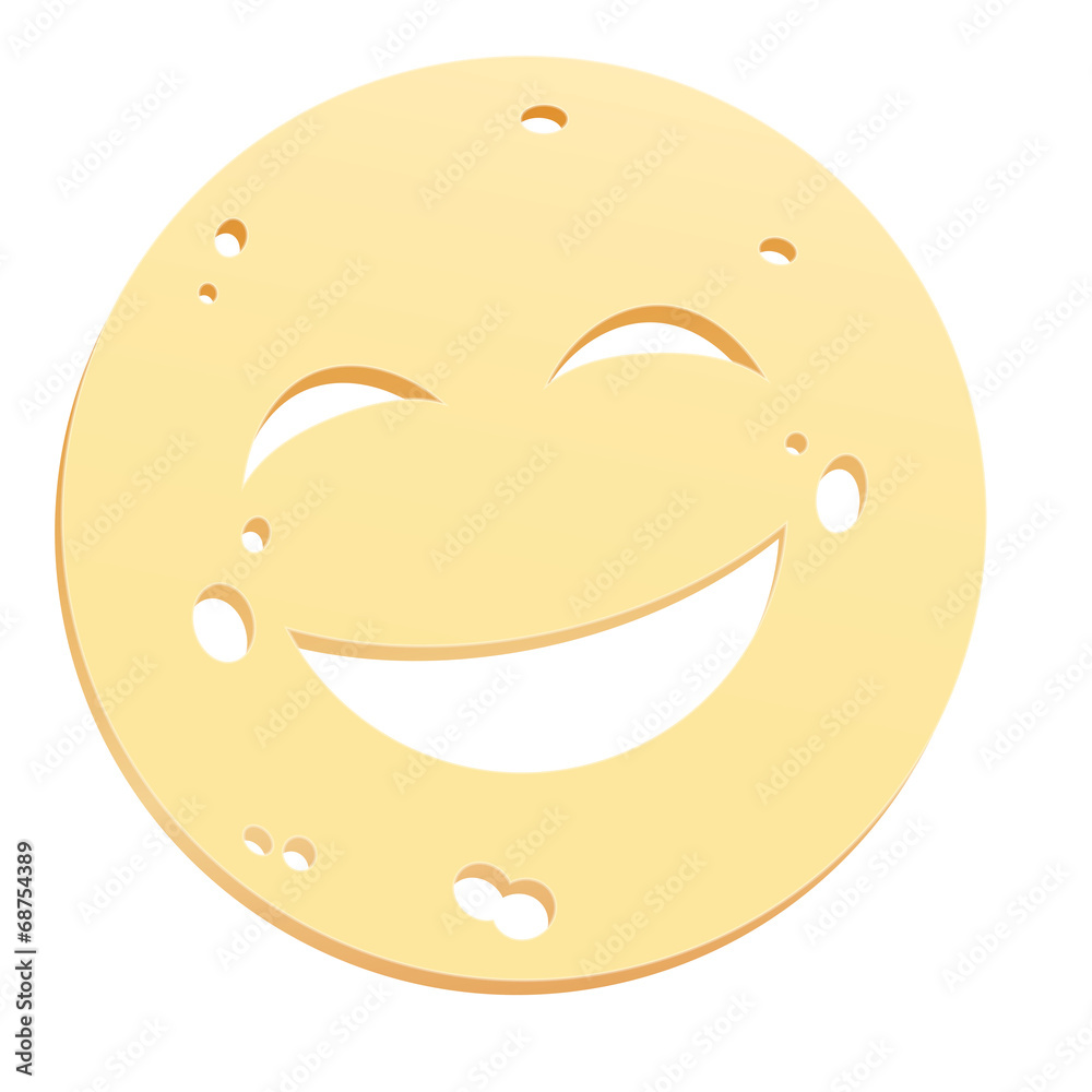 Cheese Smiley Stock-Vektorgrafik | Adobe Stock
