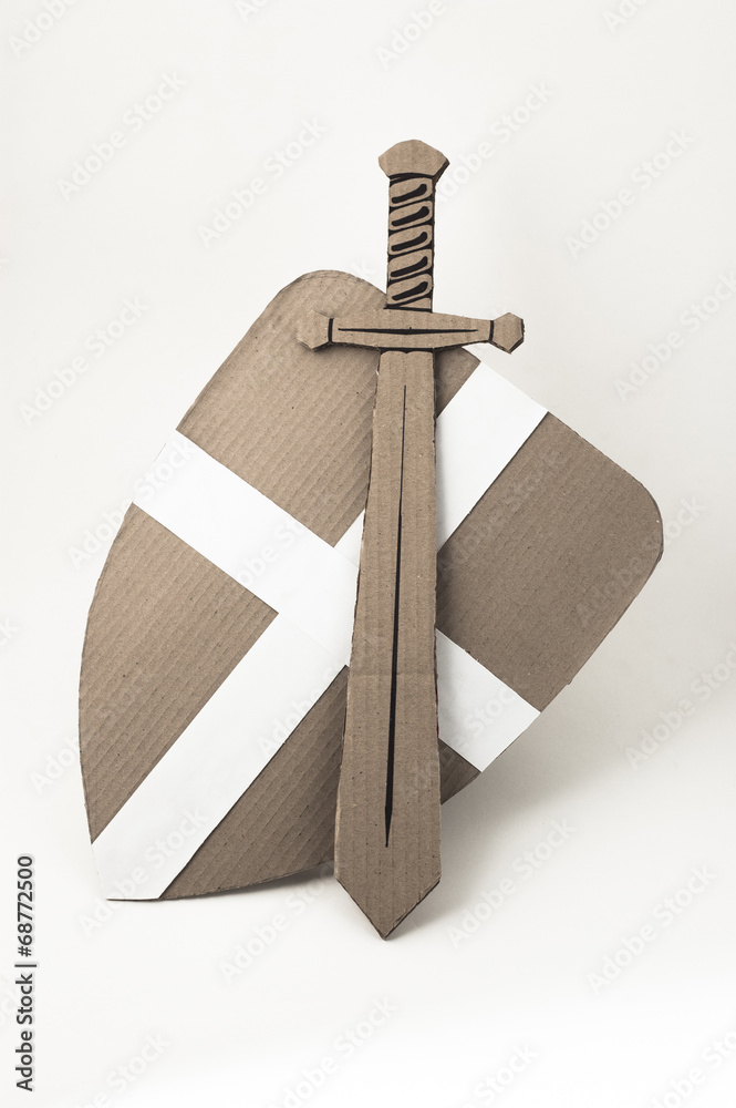 Medieval sword and shield Stock Photo | Adobe Stock