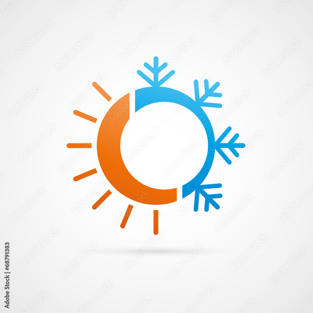 Vecteur Stock picto hiver-été | Adobe Stock