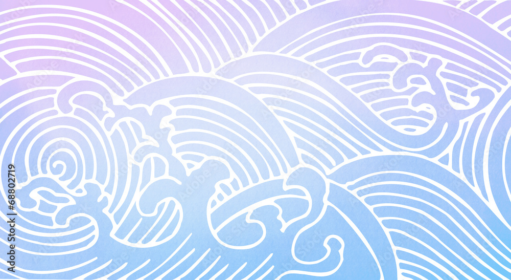 chinese wave pattern ภาพถ่ายสต็อก | Adobe Stock