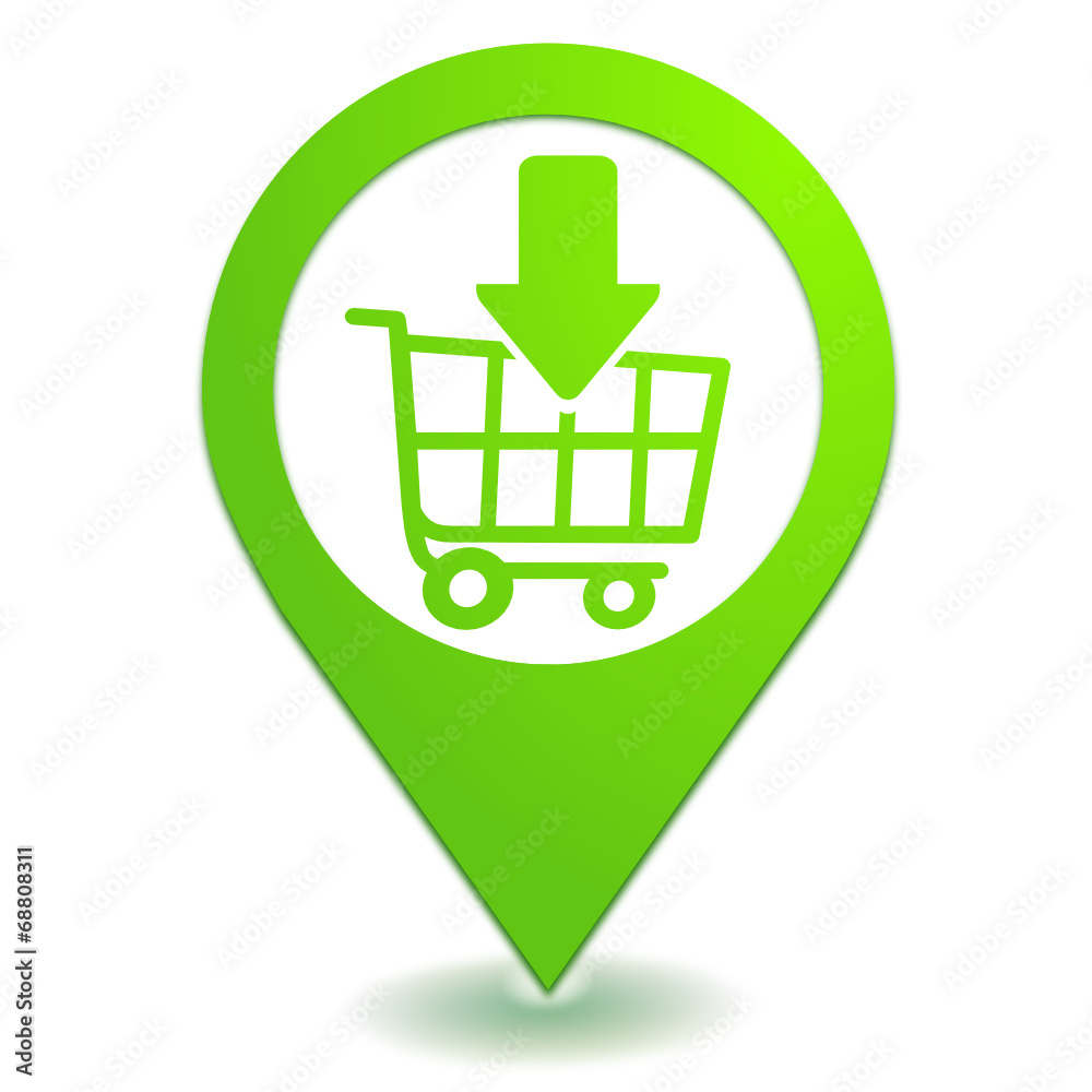 ajouter au chariot sur symbole localisation vert Stock Vector | Adobe Stock