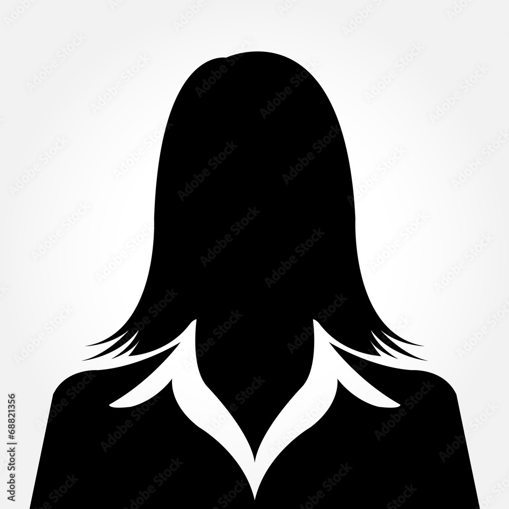 Female avatar silhouette profile pictures Stock Vector | Adobe Stock