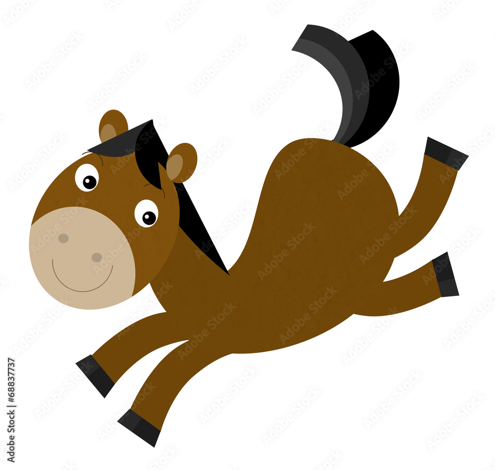 Cartoon horse - illustration for the children Stock Illustration ...