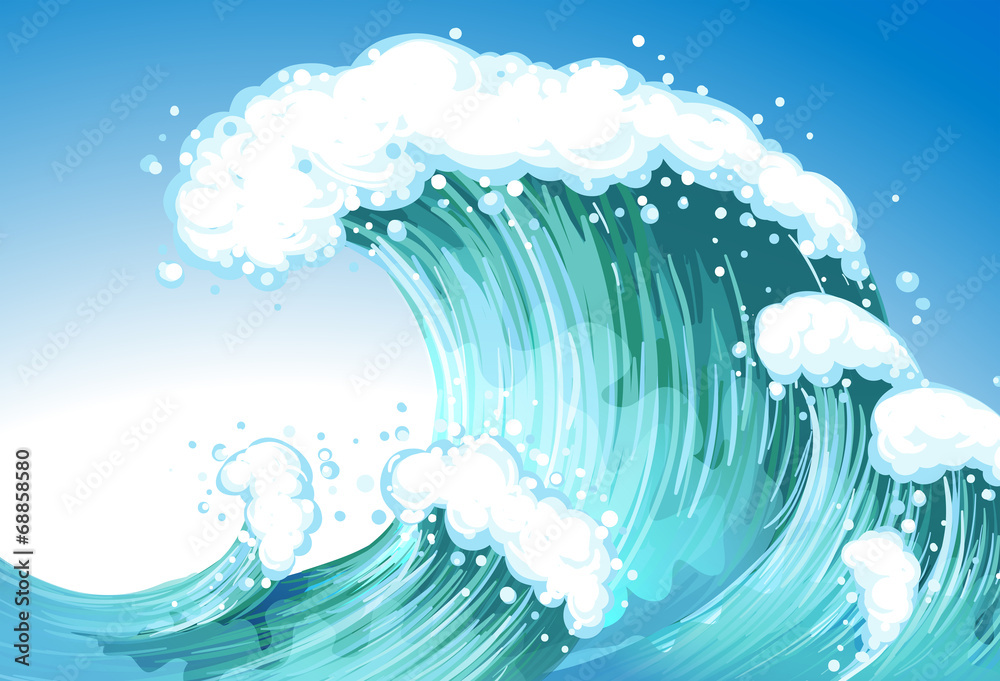 Big wave Stock Vector | Adobe Stock