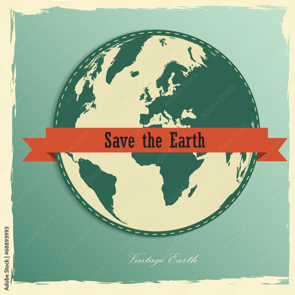 Save World Vector Clipart