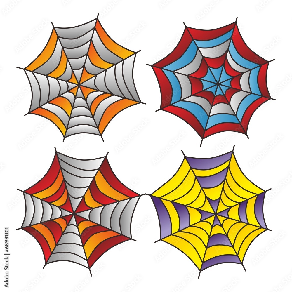 color spiderweb art Stock Vector | Adobe Stock