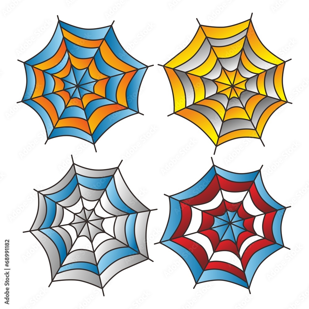 color spiderweb art Stock Vector | Adobe Stock