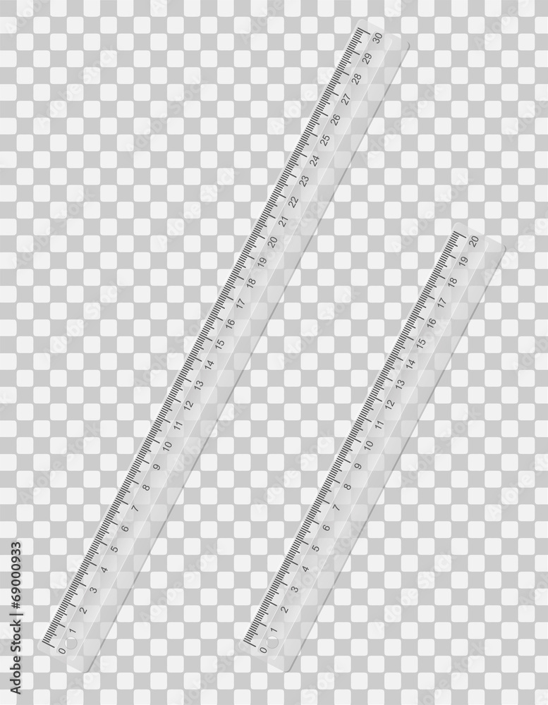 transparent ruler vector illustration Stock Vector | Adobe Stock