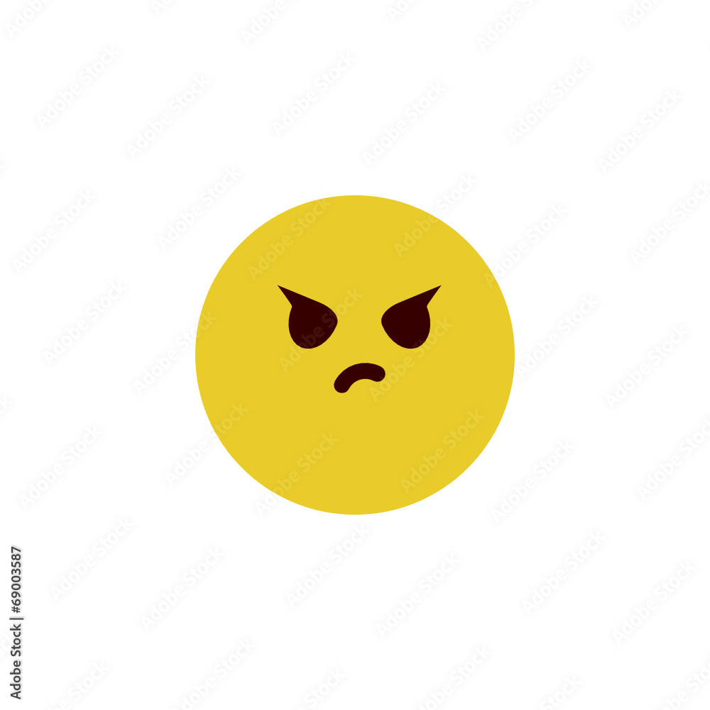 Attitude face flat emoji Stock Vector | Adobe Stock