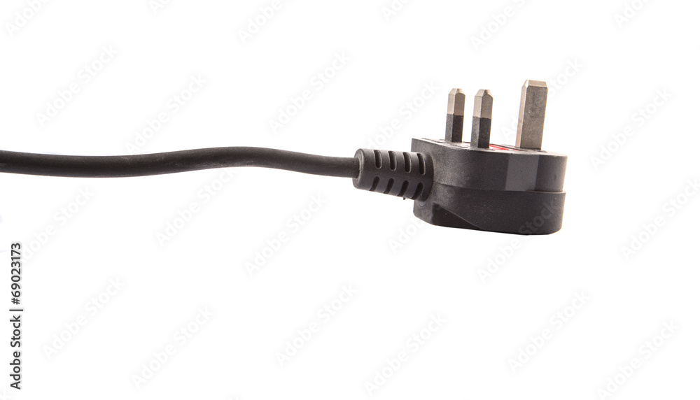 British Standard Three Pin AC Power Plugs Stock Photo | Adobe Stock