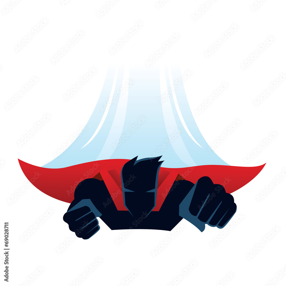 Superhero fly Stock Vector | Adobe Stock