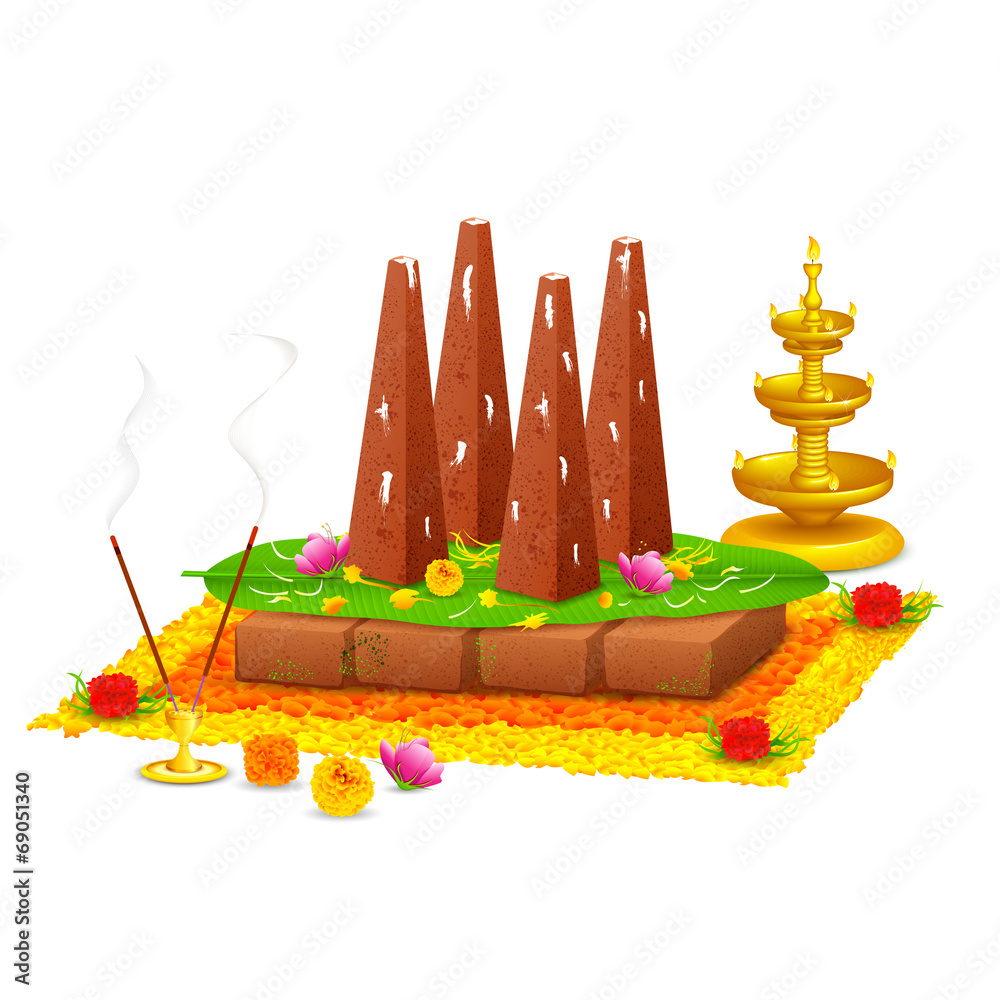 Decorated onathappan for Onam celebration Stock Vector | Adobe Stock